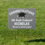 Congratulations 8th Grade Graduation Gray Yard Sign | Zazzle