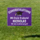 Congratulations 8th Grade Graduation Purple Yard Sign | Zazzle