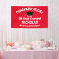 Congratulations 8th Grade Graduation Red Banner | Zazzle