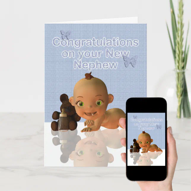 Congratulations A Beautiful Baby boy Aunt Auntie Card | Zazzle