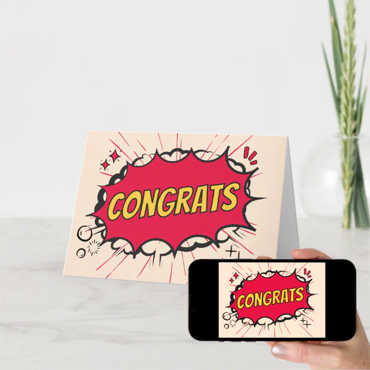 Congratulations Academic Award with Explosion Card | Zazzle