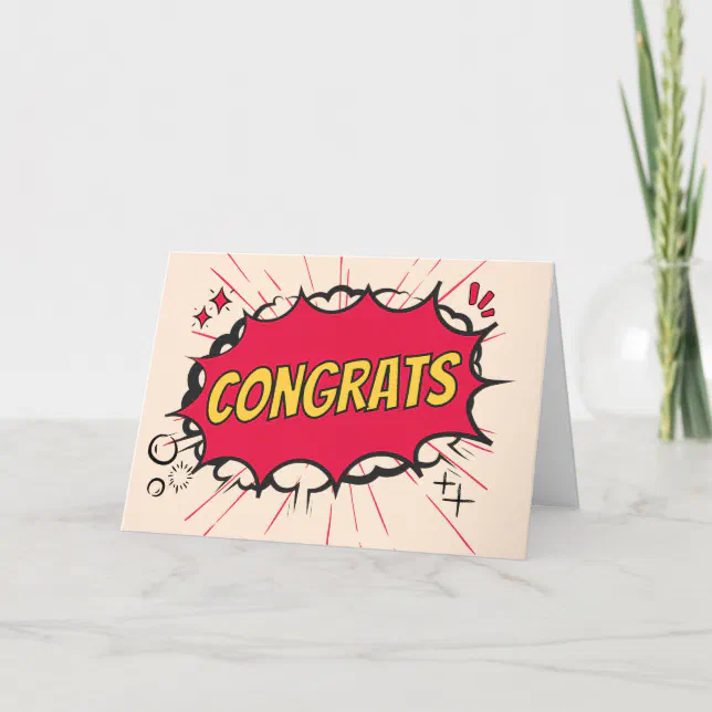 Congratulations Academic Award with Explosion Card | Zazzle