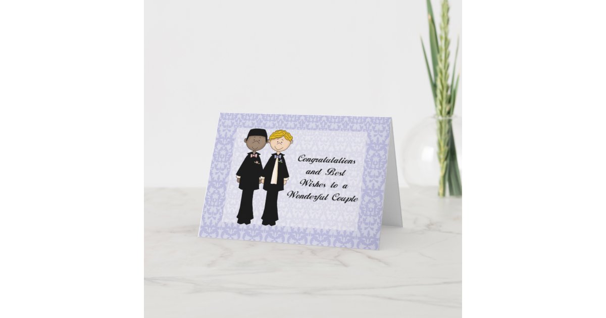 Congratulations and Best Wishes Gay Male Wedding C Card | Zazzle