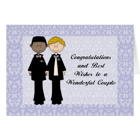 Congratulations and Best Wishes Gay Male Wedding C Card | Zazzle.com