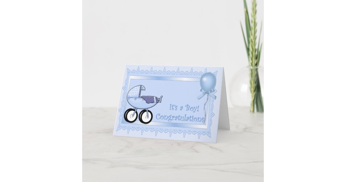 Congratulations Baby Boy Card | Zazzle