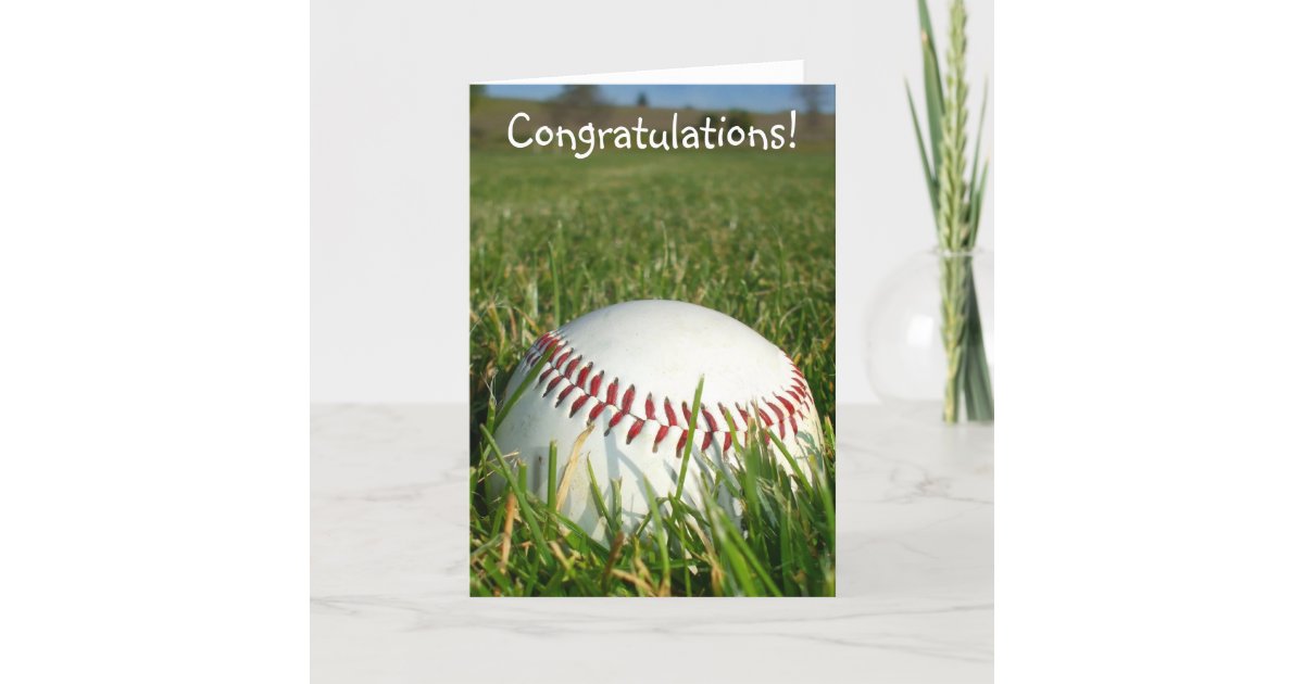 Congratulations baseball greeting card | Zazzle.com