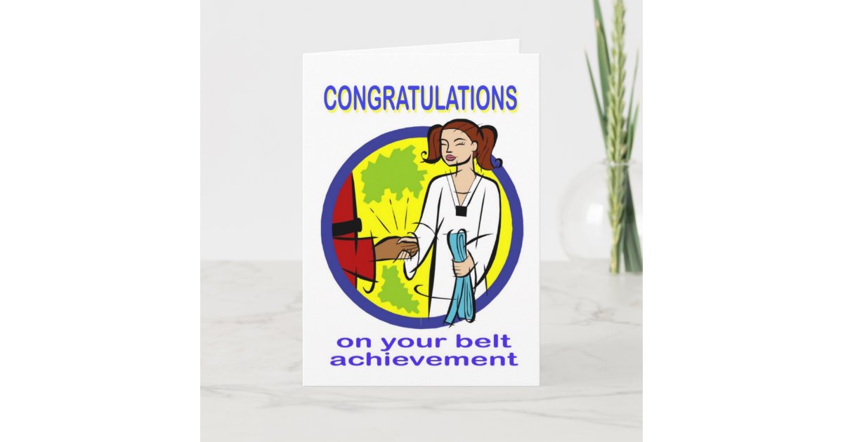 Congratulations Belt Achievement Card | Zazzle
