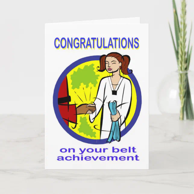 Congratulations Belt Achievement Card | Zazzle