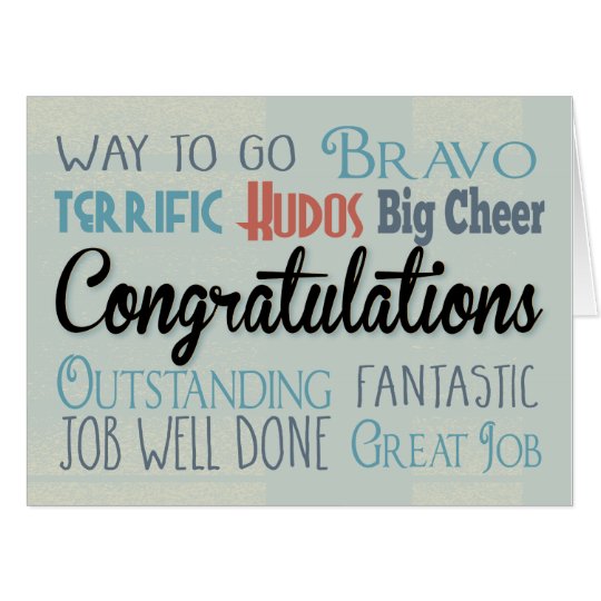 Congratulations Big Card - Go Large | Zazzle.com
