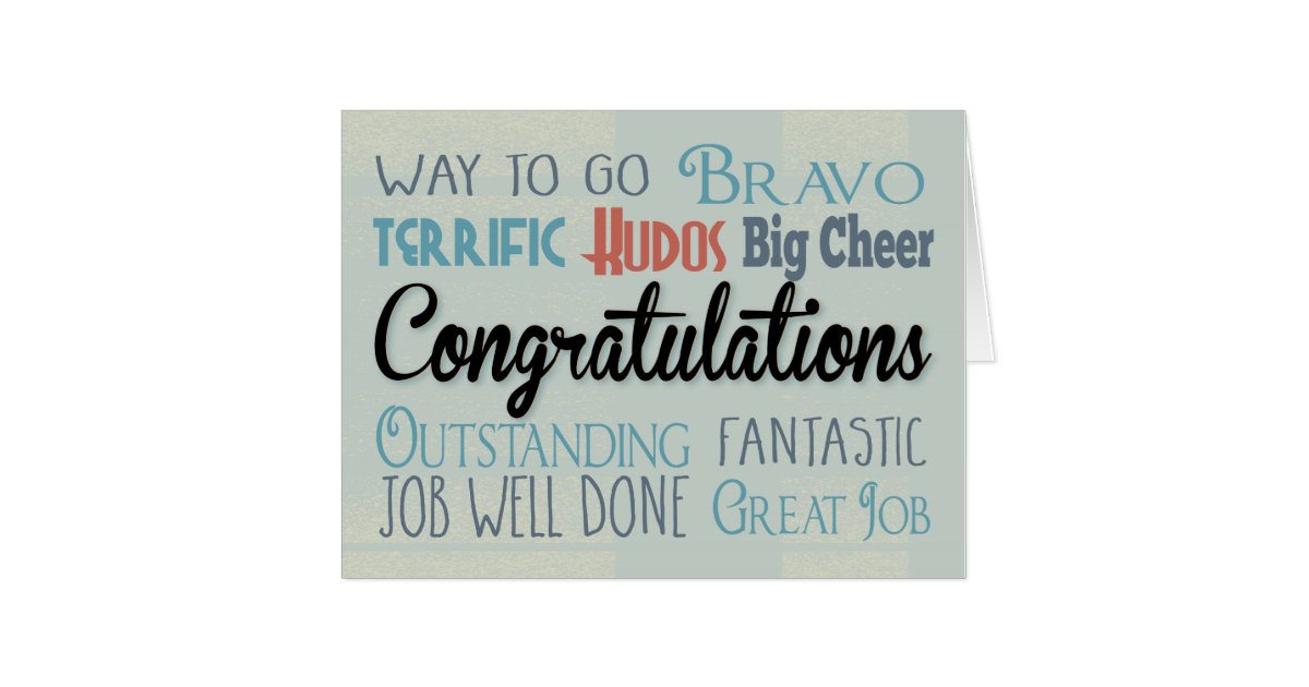 Congratulations Big Card - Go Large | Zazzle