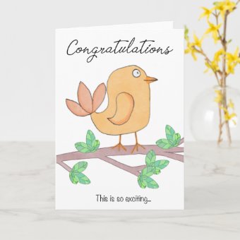 Congratulations Bird Card | Zazzle