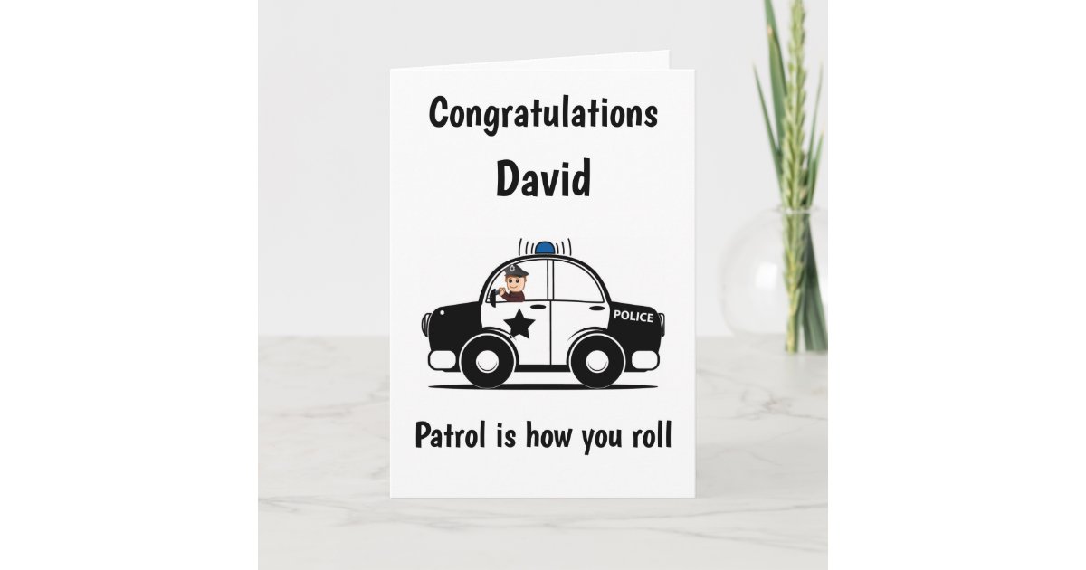 Congratulations / Birthday Card for Police Officer | Zazzle.com