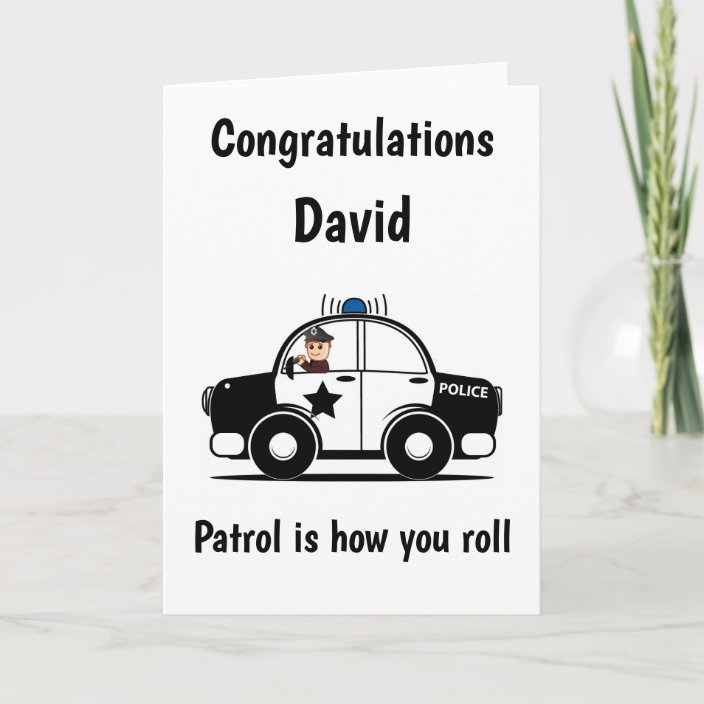 Congratulations / Birthday Card for Police Officer | Zazzle.com