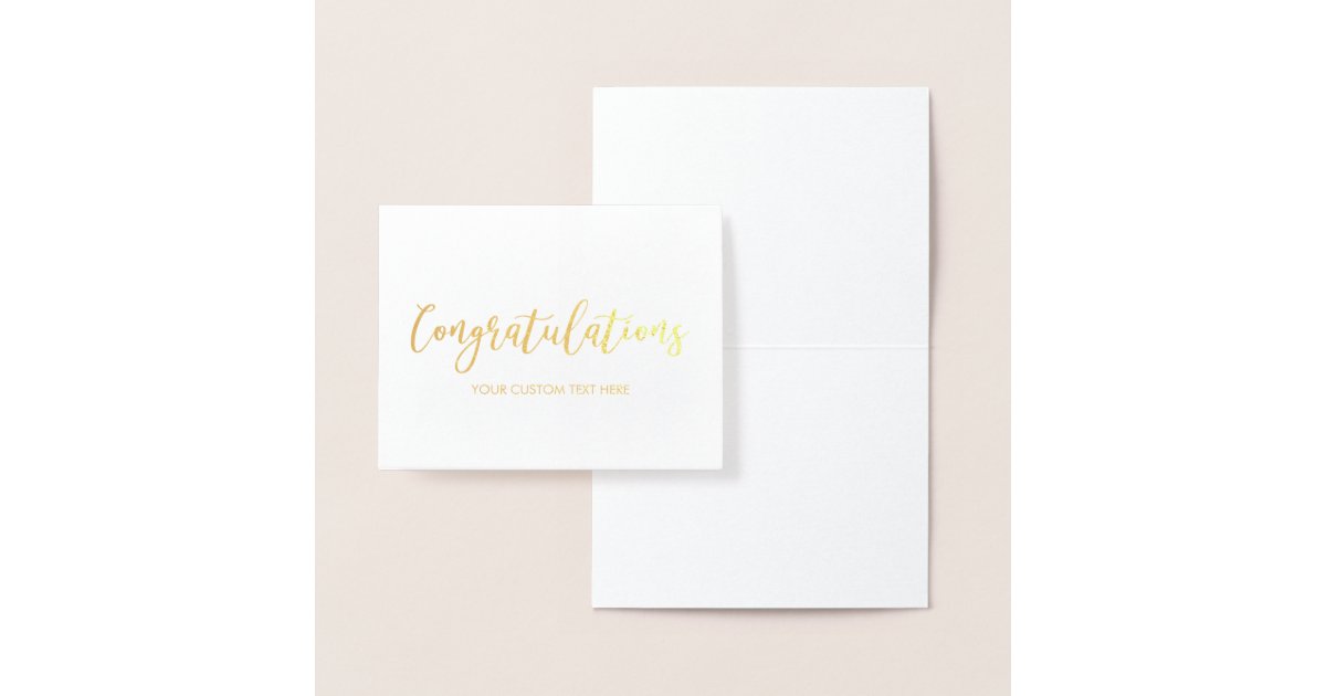 Congratulations Birthday Gold Foil Greeting Card | Zazzle