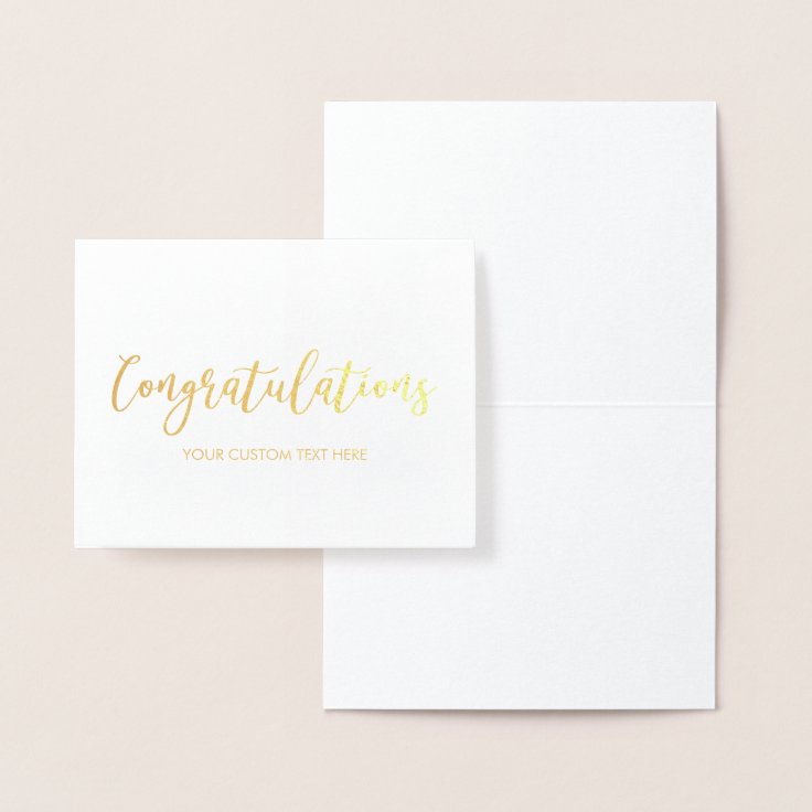 Congratulations Birthday Gold Foil Greeting Card | Zazzle