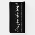 Congratulations black custom script graduation banner | Zazzle