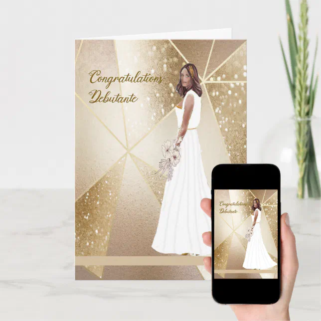 Congratulations Black Debutante Card | Zazzle