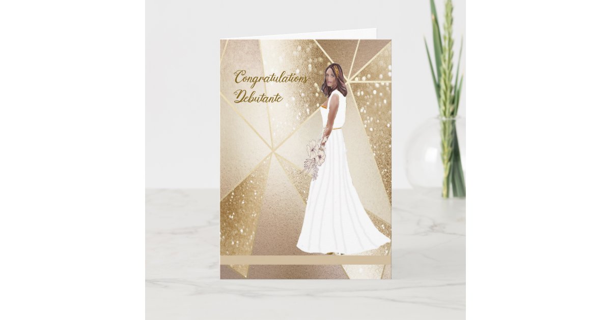Congratulations Black Debutante Card | Zazzle
