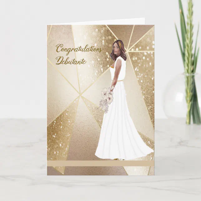 Congratulations Black Debutante Card | Zazzle