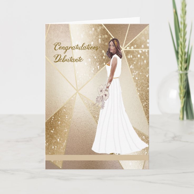 Congratulations Black Debutante Card | Zazzle