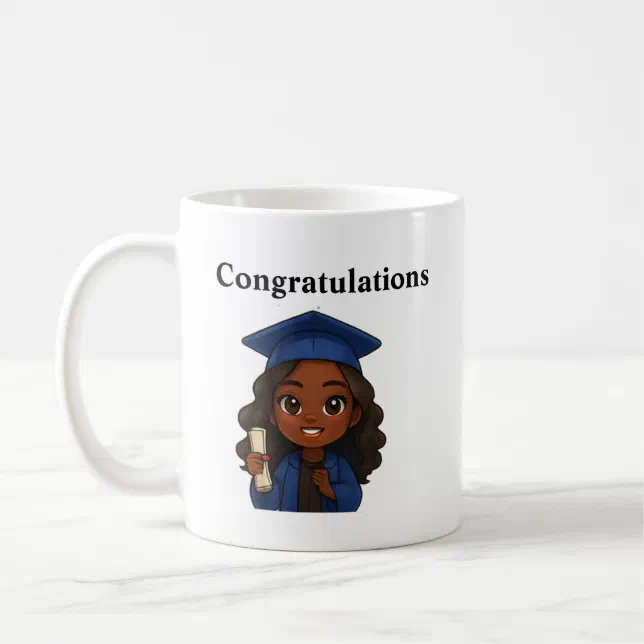 Congratulations Blue Cap & Gown Mug | Zazzle