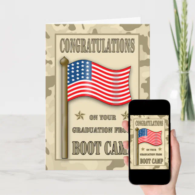 Congratulations Boot Camp Graduation Card | Zazzle