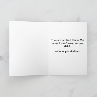 Congratulations Boot Camp Graduation Card | Zazzle