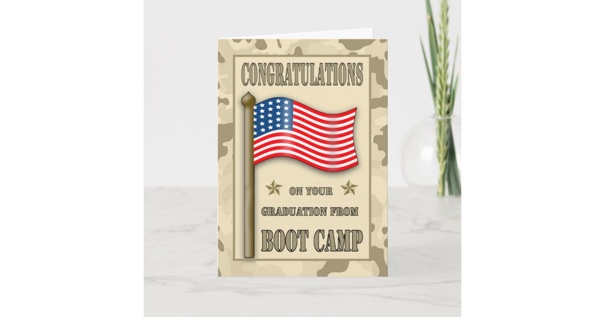 Congratulations Boot Camp Graduation Card | Zazzle