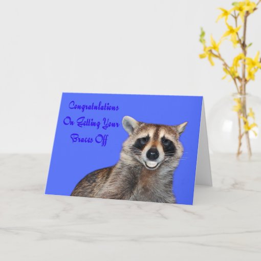 Congratulations Braces Off greeting card | Zazzle