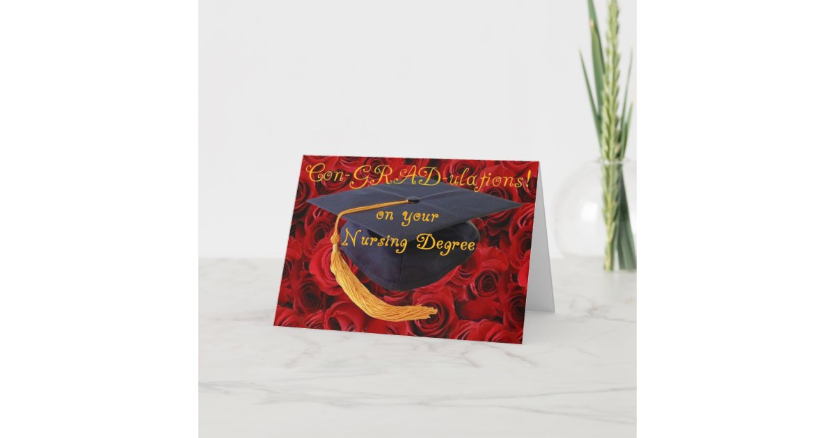 Congratulations/BScN- Nursing Degree Card | Zazzle
