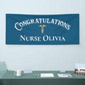 Congratulations Caduceus Medical Nurse Banner | Zazzle