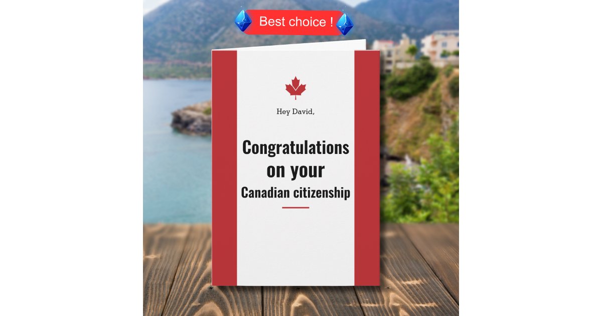 Congratulations Canadian Citizenship Canada Flag Card | Zazzle