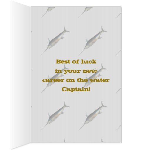 Congratulations Captain Fishing Theme Oversize Card | Zazzle