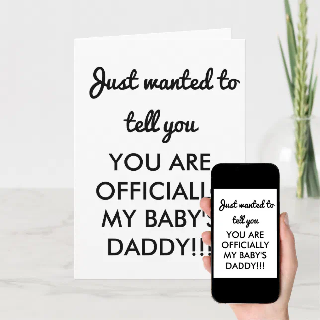 CONGRATULATIONS CARD BABY DADDY NEW DAD CARD | Zazzle