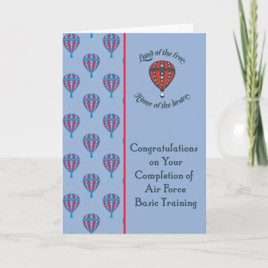 Congratulations Card for Air Force Basic Training | Zazzle.com