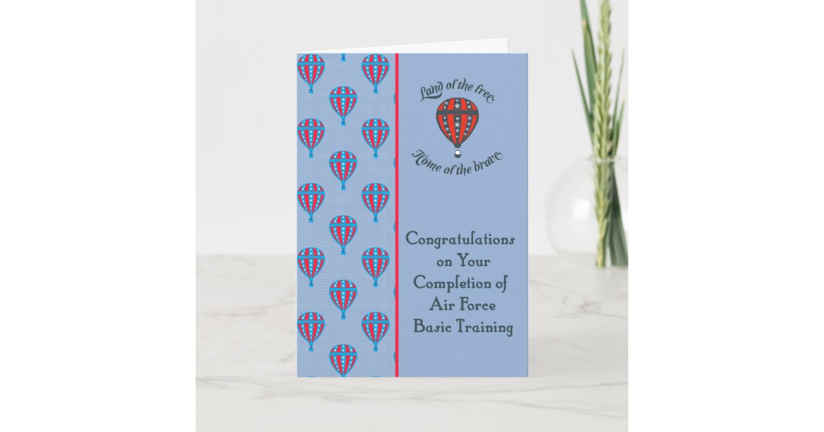 Congratulations Card for Air Force Basic Training | Zazzle