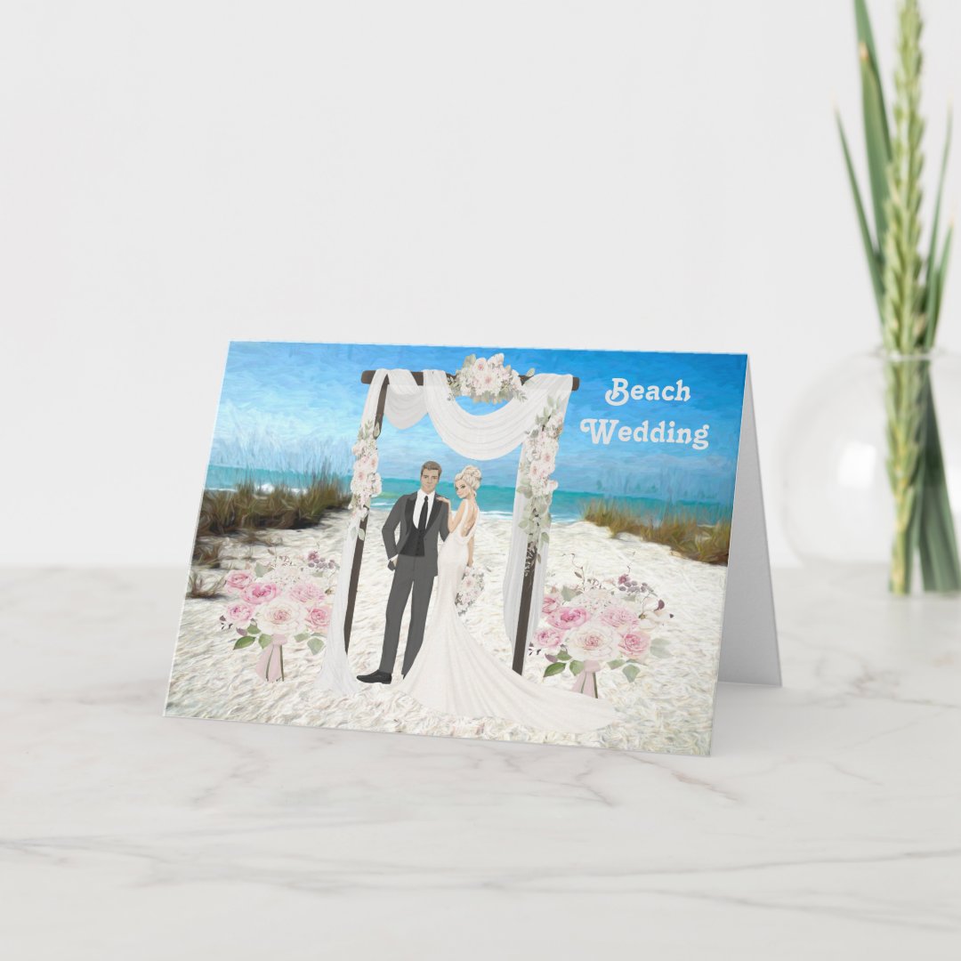 Congratulations Card for Beach Wedding | Zazzle