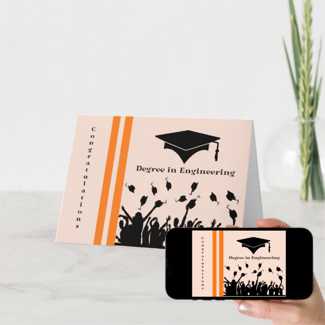 Congratulations Card for Degree in Engineering | Zazzle