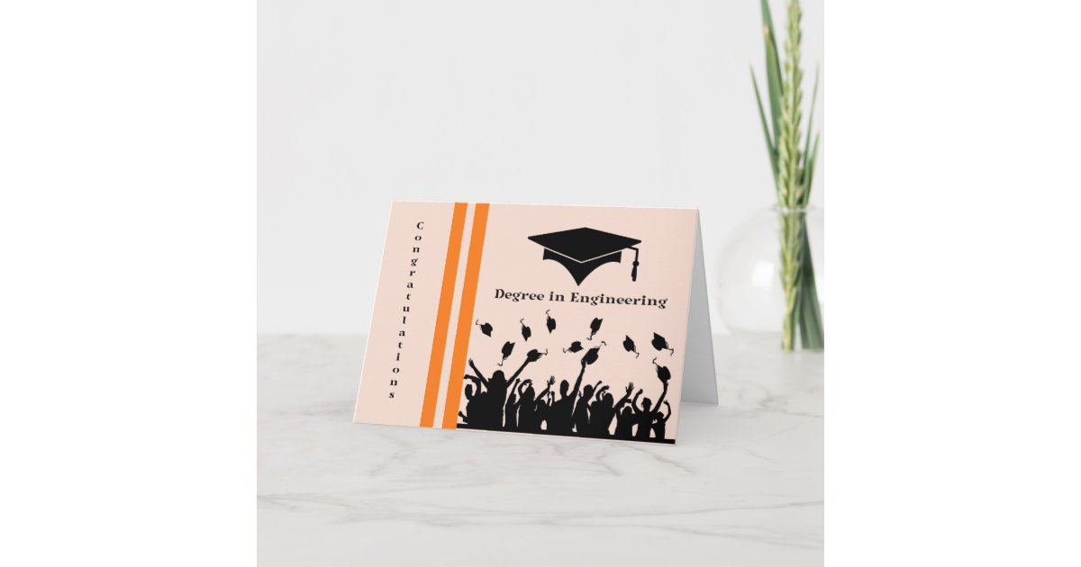 Congratulations Card for Degree in Engineering | Zazzle