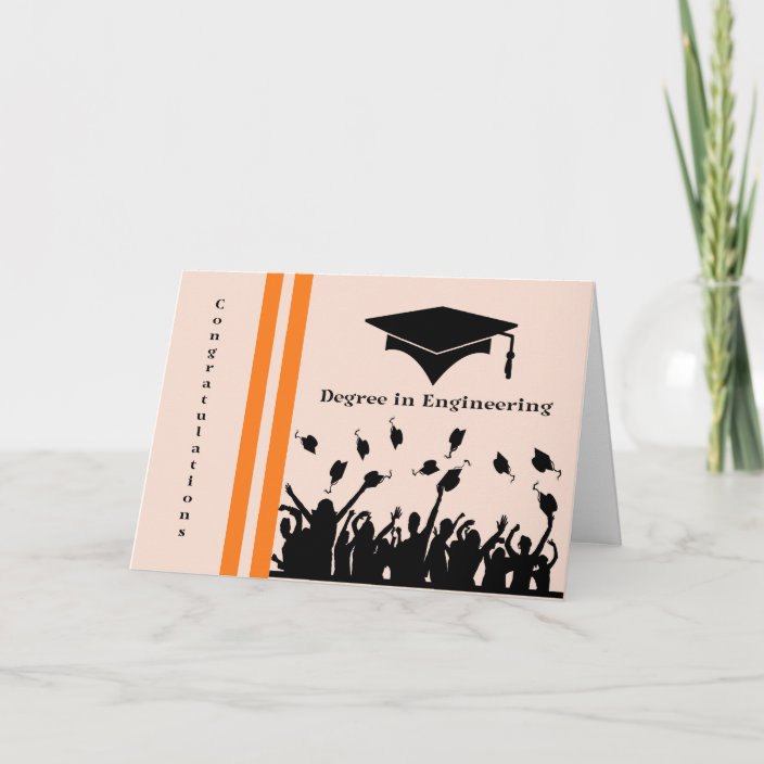 Congratulations Card for Degree in Engineering | Zazzle.com