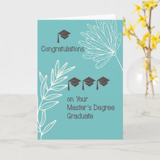 Congratulations Card for Master's Degree | Zazzle