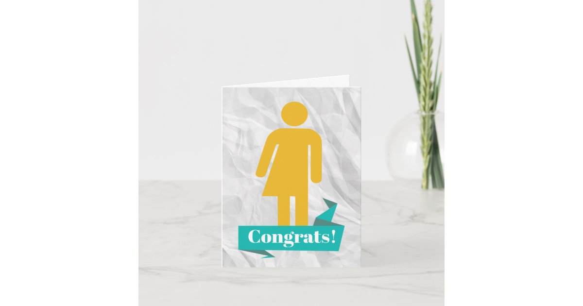 Congratulations card for trans person | Zazzle