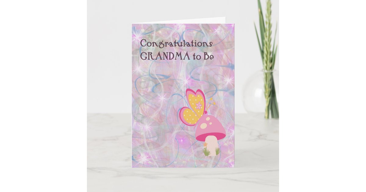 Congratulations Card Grandma to Be. Pink | Zazzle