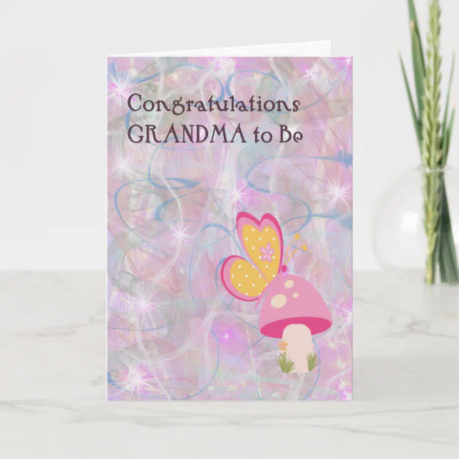 Congratulations Card Grandma to Be. Pink | Zazzle