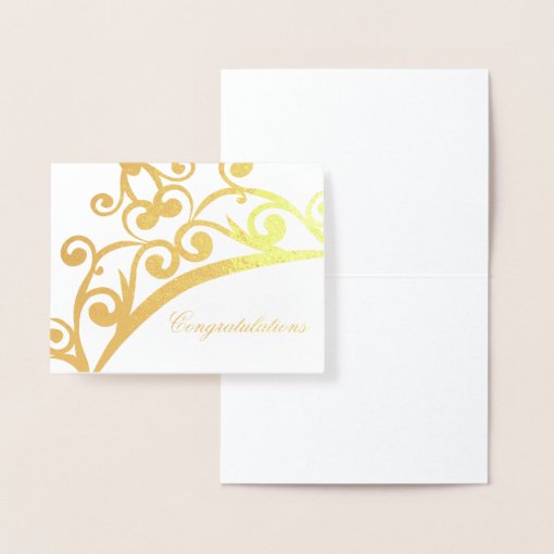 Congratulations Card-Pageant Crown Foil Card | Zazzle