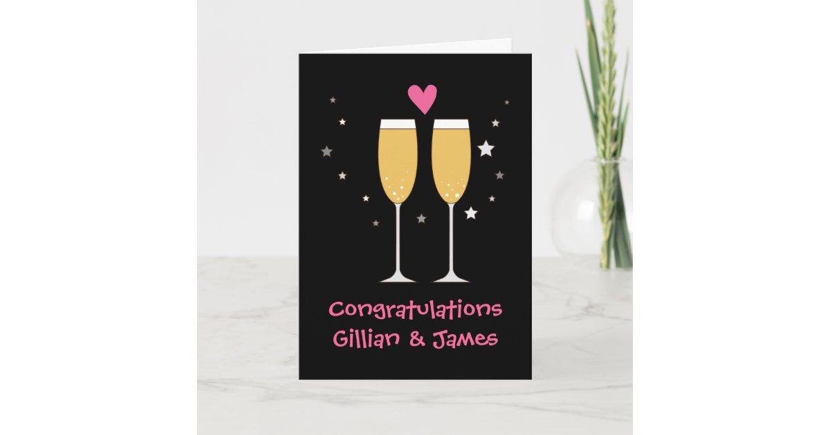 Congratulations champagne toast card | Zazzle