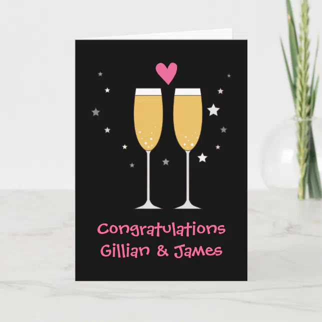 Congratulations champagne toast card | Zazzle