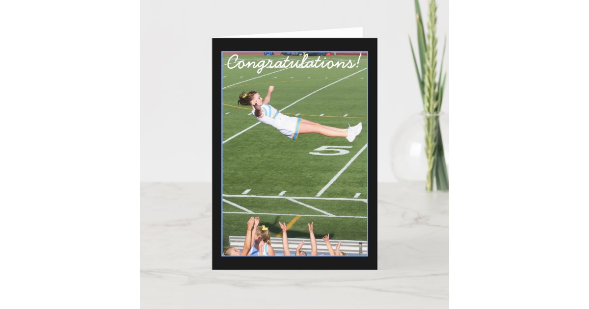 Congratulations Cheerleader greeting card | Zazzle