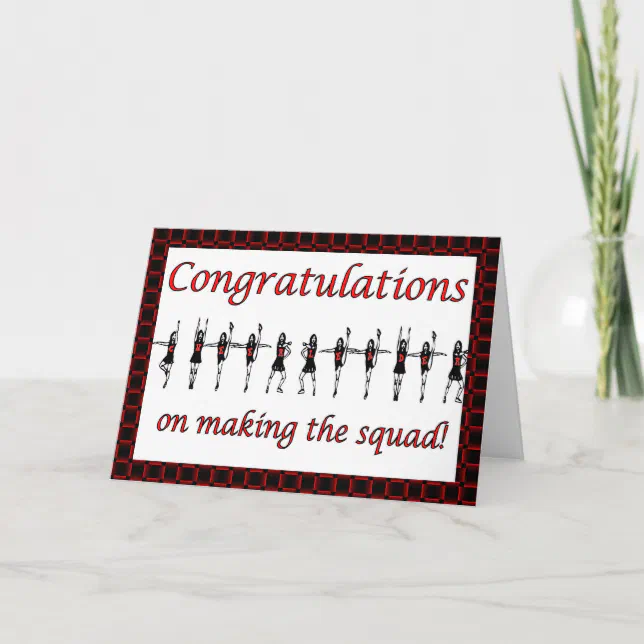 Congratulations Cheerleader squad cheer team Card | Zazzle