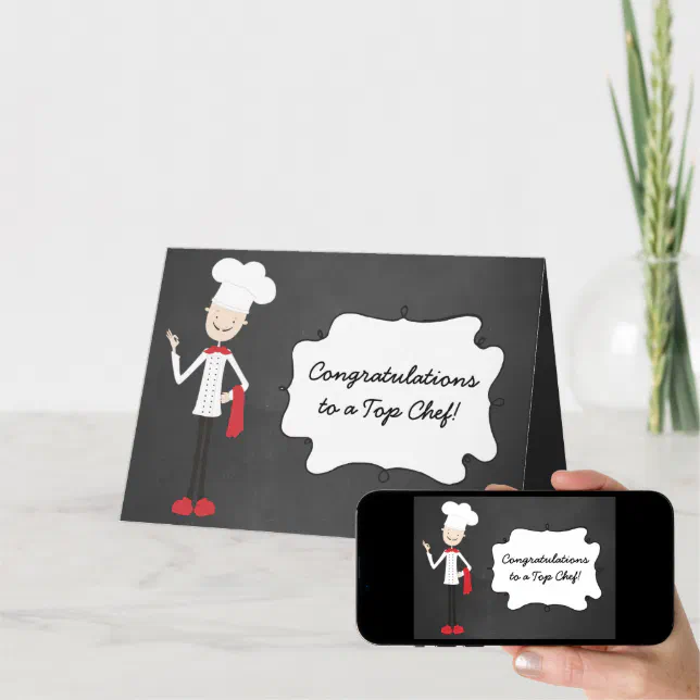 Congratulations Chef Cook Graduation Greeting Card | Zazzle